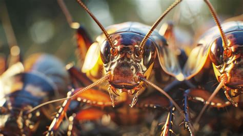 Premium Photo Detailed View Of A Cockroach Crawling On The Ground