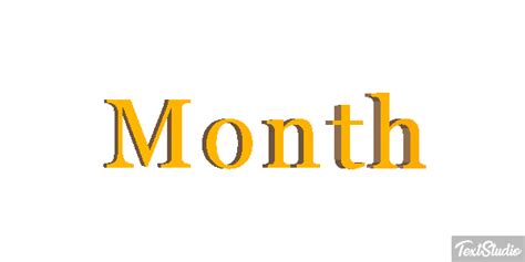 Month Word Animated  Logo Designs