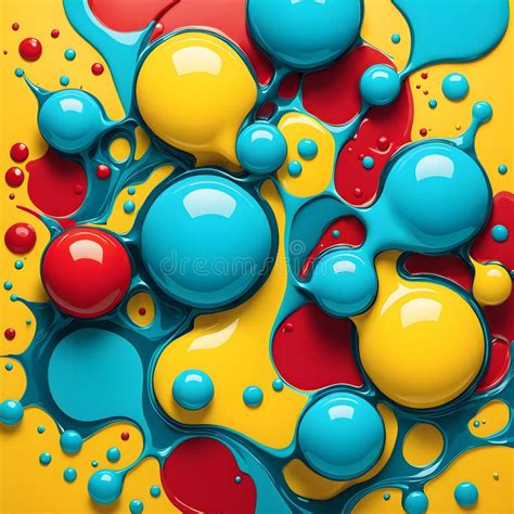 abstract image with vibrant blue and red blobs and liquid shapes on a