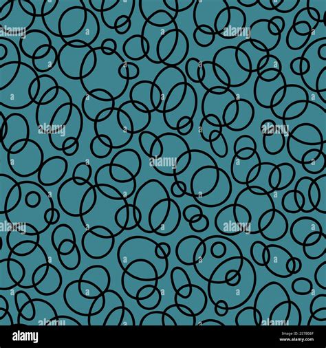 Overlapping Black Circles And Ovals On A Bold Blue Background Stock Vector Image And Art Alamy