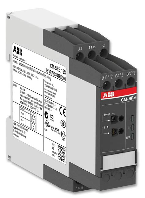 1svr730840r0300 Abb Current Monitoring Relay Spdt 4 A Farnell