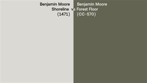 Benjamin Moore Shoreline Vs Forest Floor Side By Side Comparison