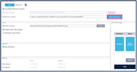 Security How To Start With STM32CubeMX OEMiRoT Boot Path On STM32H573