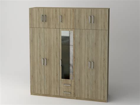 Гардероб с 5 врати огледало 2 чекмеджета и надстройка ︽ Онлайн на Цена 746 00 лв ХОП Мебели