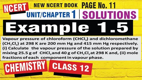 Example 1 5 Class 12 Chemistry Example 1 5 Chemistry Class 12