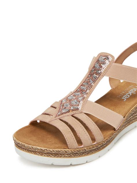 Sandały Rieker 61913 31 Różowy Pl