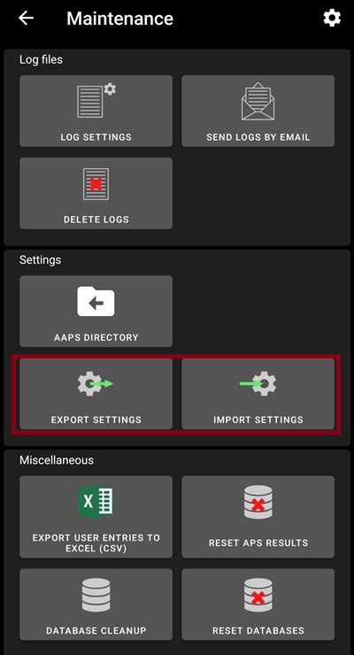 创建和恢复备份 — Androidaps 33 文档