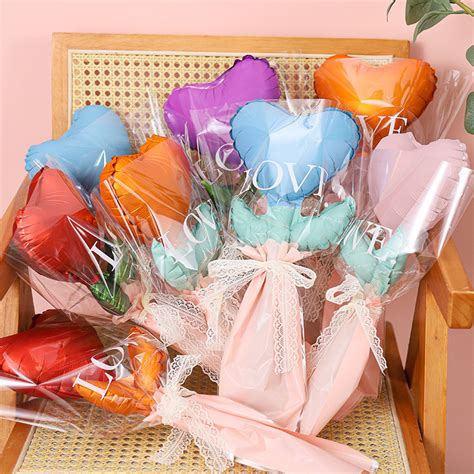 Happy Mothers Day And Love You Mom Foil Balloon Love Flower Balloon