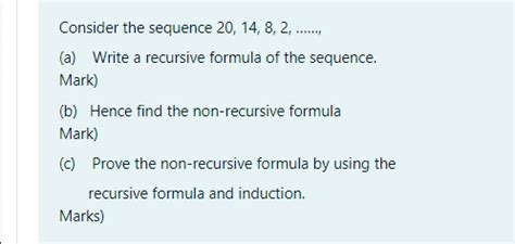 Solved Consider The Sequence A Write Chegg