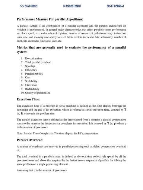 Parallel Algorithms Unit 2 By Dr Choudhary Ravi Singh Pdf Parallel Computing Central