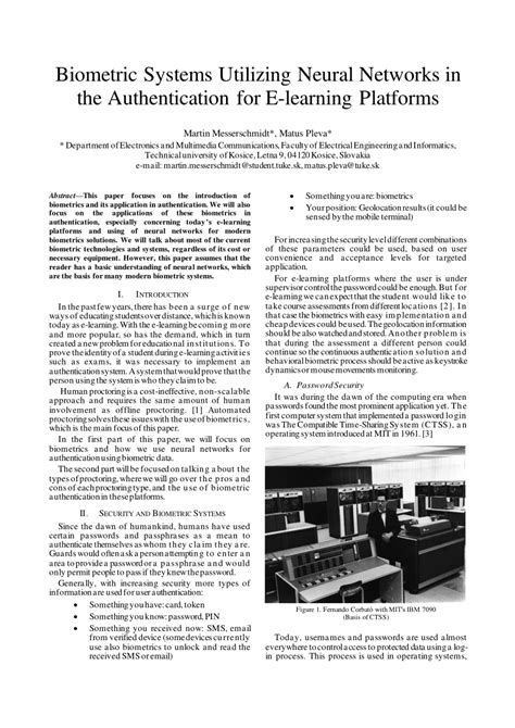 Pdf Biometric Systems Utilizing Neural Networks In The Authentication