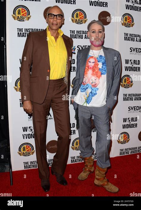 Rupaul And Mathu Andersen Attending The Instagram Art Of Mathu Andersen Exhibition Opening Party