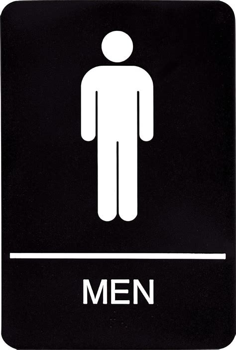 Headline Sign 9002 Ada Mens Restroom Sign With Tactile Graphic 6