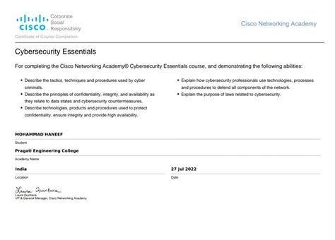 Haneef Mohammad On Linkedin Cisco Cybersecurity Cisconetworkingacademy