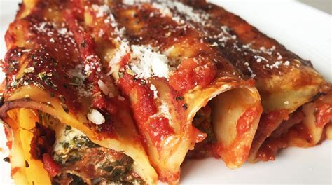 Recette Cannellonis ricotta épinards et tomates