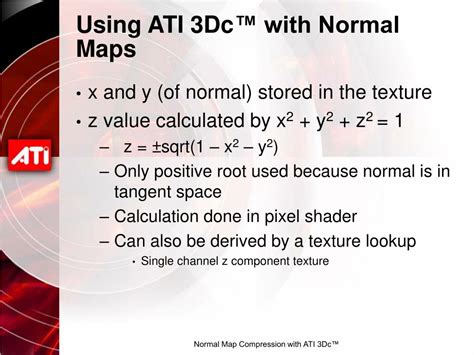 Ppt Normal Map Compression With Ati 3dc™ Powerpoint Presentation