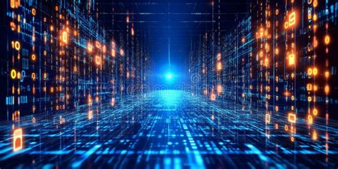 Digital Corridor A Futuristic Perspective On Data Flow And Binary Code