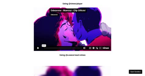 React Vimeo Player Codesandbox