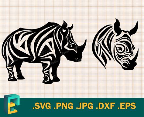 Tribal Rhino Tattoo