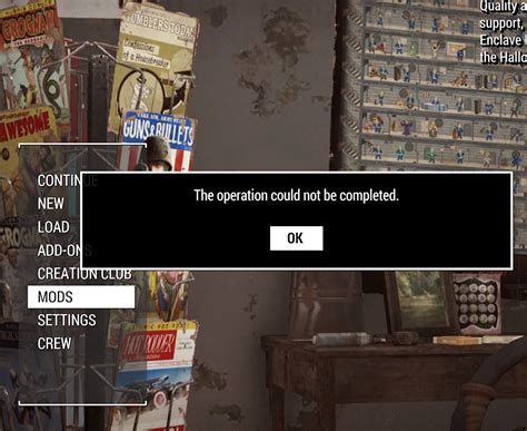 Can T Load Mod Menu R Fallout Modsxb