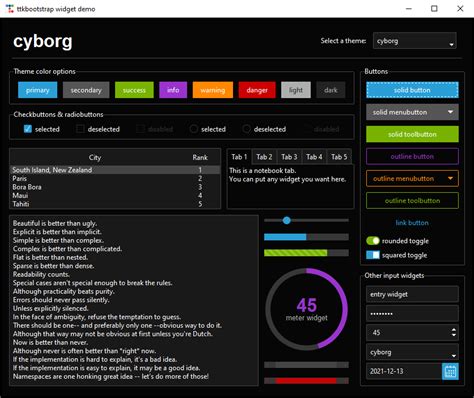 Dark Themes Ttkbootstrap