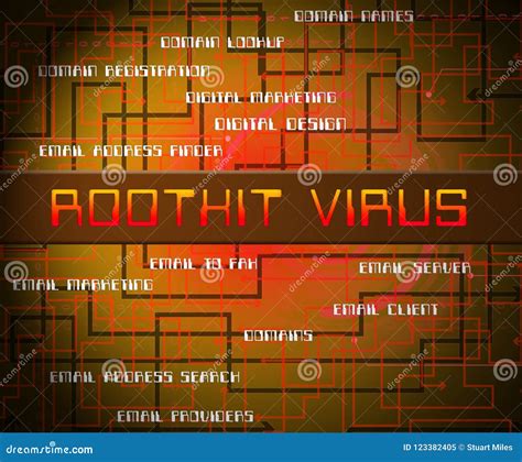 Rootkit Virus Cyber Criminal Spyware 2d Illustration Stock Illustration