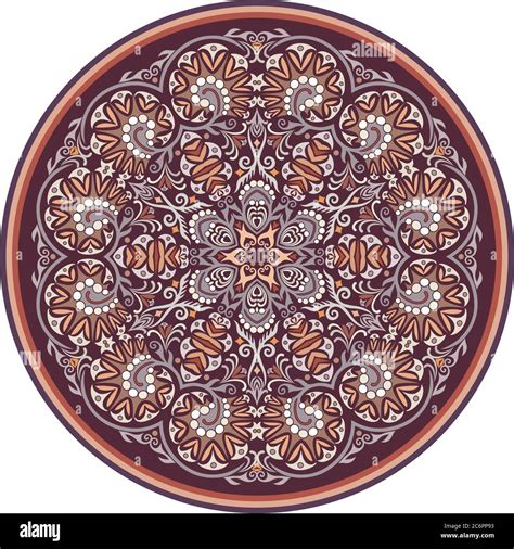 Vector Ethnic Abstract Flower Illustration Stock Vector Image And Art Alamy
