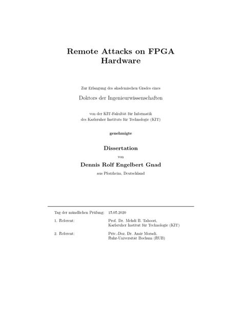 Remote Attacks On Fpga Pdf Analog To Digital Converter Electronic