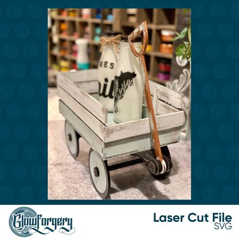 Milk Cart Digital Laser Cut Svg File Glowforge Home Decor