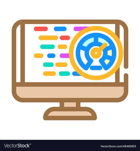 Performance Optimization Software Color Icon Vector Image