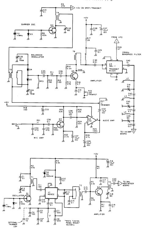 10 M Dsb Qrp Transmitter With Vfo Communication Circuit Circuit