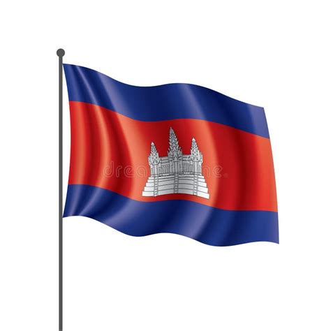 Cambodia Flag Vector Illustration On A White Background Stock Vector