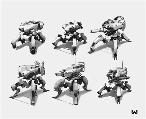 Artstation Spider Mech Practice Weiyi Qin Mech Robot Art Robot