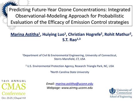 Predicting Future Year Ozone Concentrations Integrated Observational Modeling Approach For