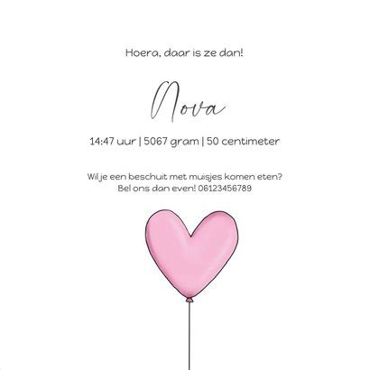 Schattig Geboortekaartje Voor Meisjes Met Kaartje2go