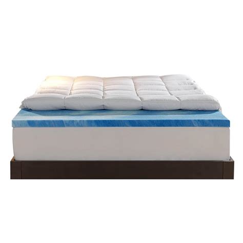 Sleep Innovations Dual Layer 4 Inch Memory Foam Mattress Topper Queen