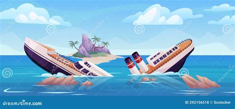Shipwrecked Ships Wrecked Ship Broken Pirate Boat Battleship Or