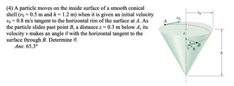 solved ro vo 4 a particle moves on the inside surface of a
