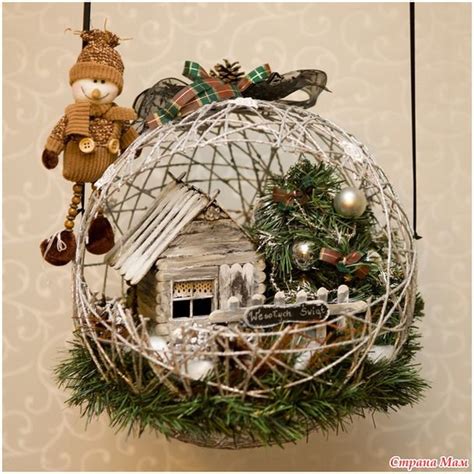 Как украсить дом к Новому году шар из ниток и клея ПВА Christmas Decorations Christmas