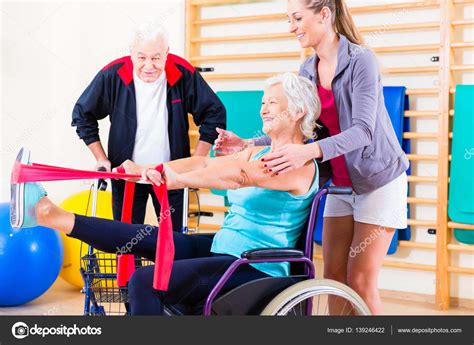 Seniors In Physical Rehabilitation Therapy Stock Photo By Kzenon 139246422