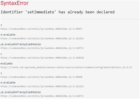 Identifier Setimmediate Has Already Been Declared · Issue 330