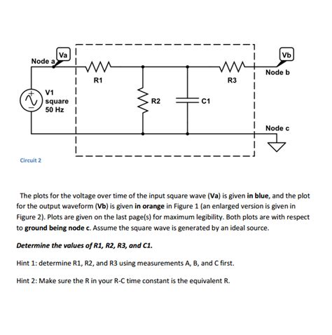 Solved Circuit 2 The Plots For The Voltage Over Time Of The
