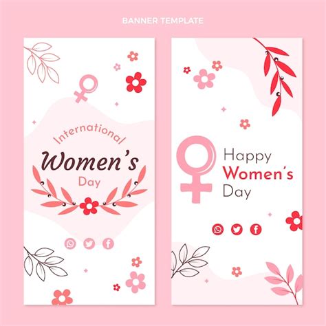 Free Vector Flat International Women S Day Vertical Banners Set