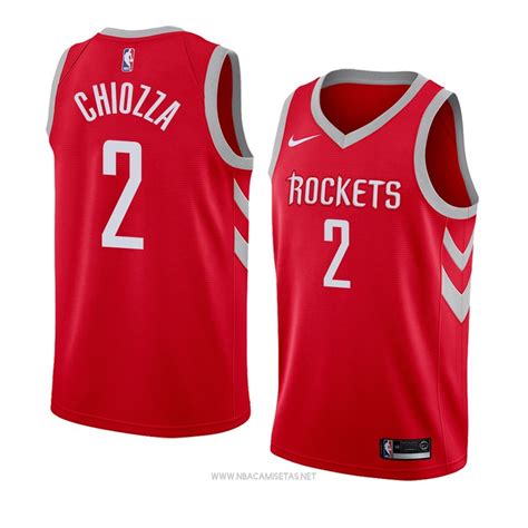 Camiseta Houston Rockets Chris Chiozza No 2 Icon 2018 Rojo