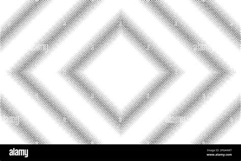 Halftone Square Border Pattern Background Dots Texture Stock Vector