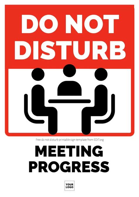 Editable Do Not Disturb Sign Templates