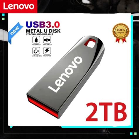 Lenovo Tb Usb Flash Disk Gb Gb Tb Mini Kunci Pendrive Hitam Logam Flash Pen Drive Perak