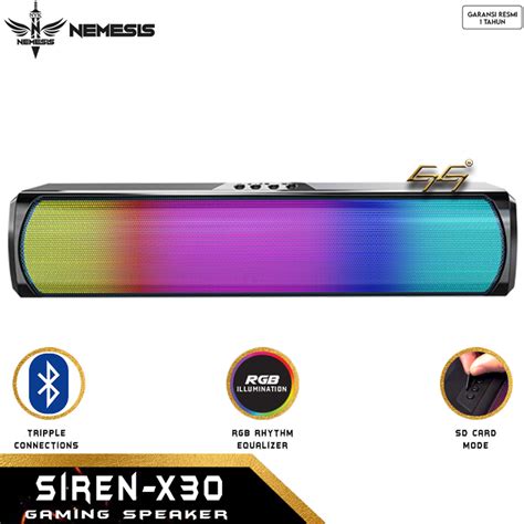 Jual NYK Nemesis Siren X30 X 30 RGB Soundbar Speaker Gaming Bluetooth