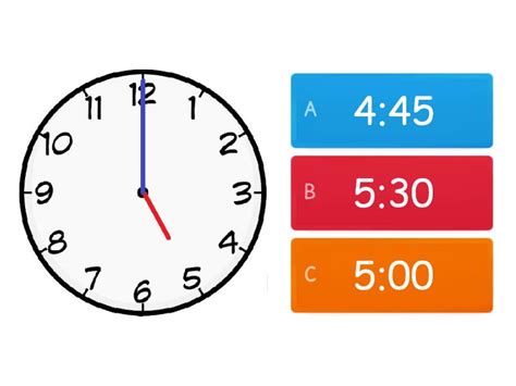 Reloj Analógico Y Digital Cuestionario