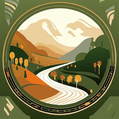 Go With The Flow Vector Illustration Premium Ai Generated Vector
